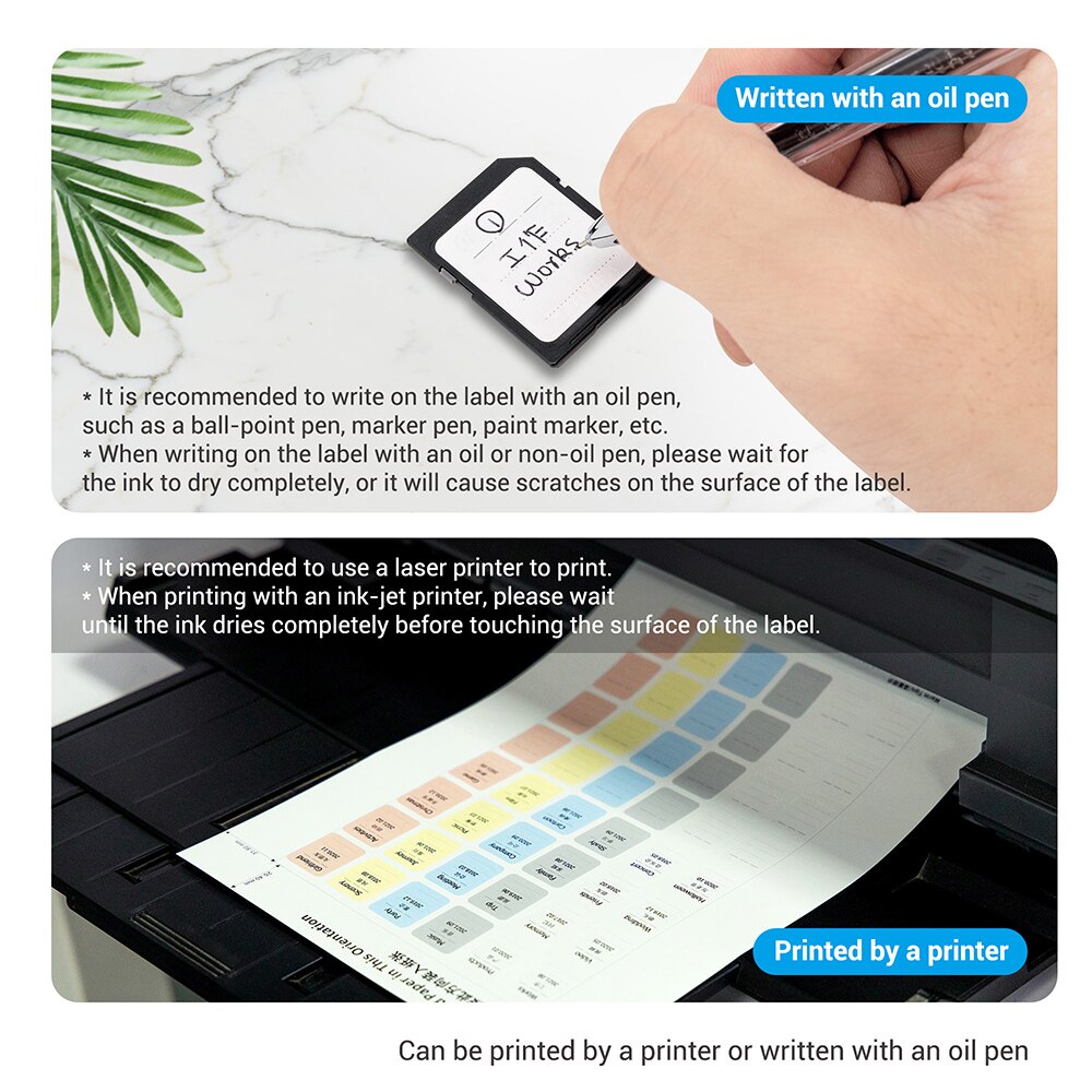 JJC 480 Printable Handwritten Stickers SD Memory C... – Grandado