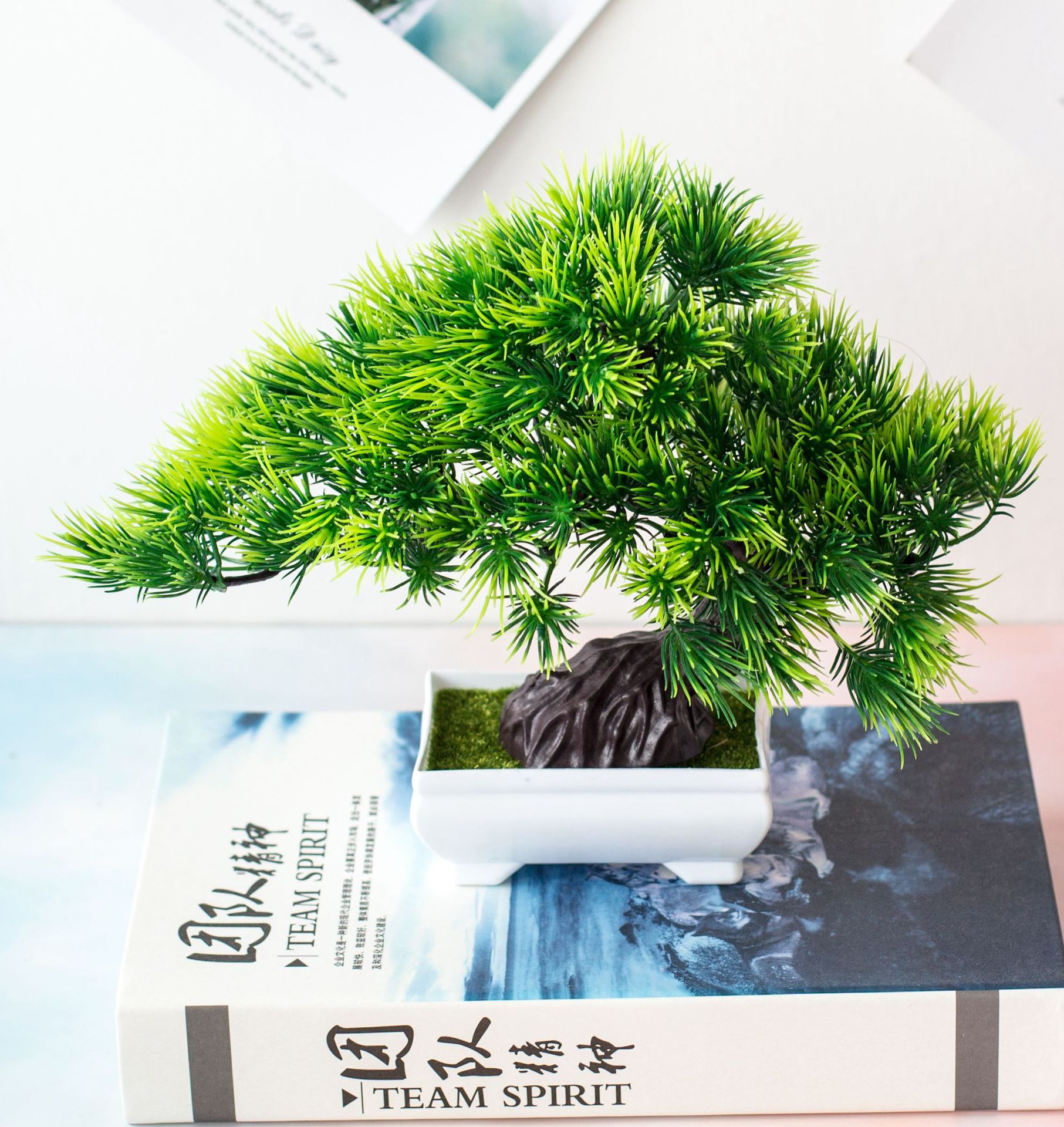 24x28cm Artificial Green Plants Bonsai Simulation ... – Grandado