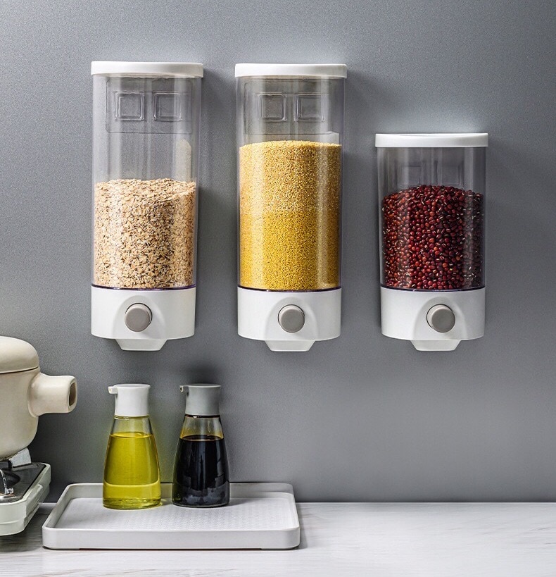 Whole grain storage box kitchen wall-mounted grain... – Grandado