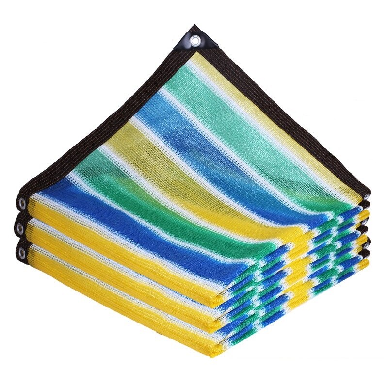 Colourful Stripe Sun Shade Net Outdoor Courtyard V... – Grandado