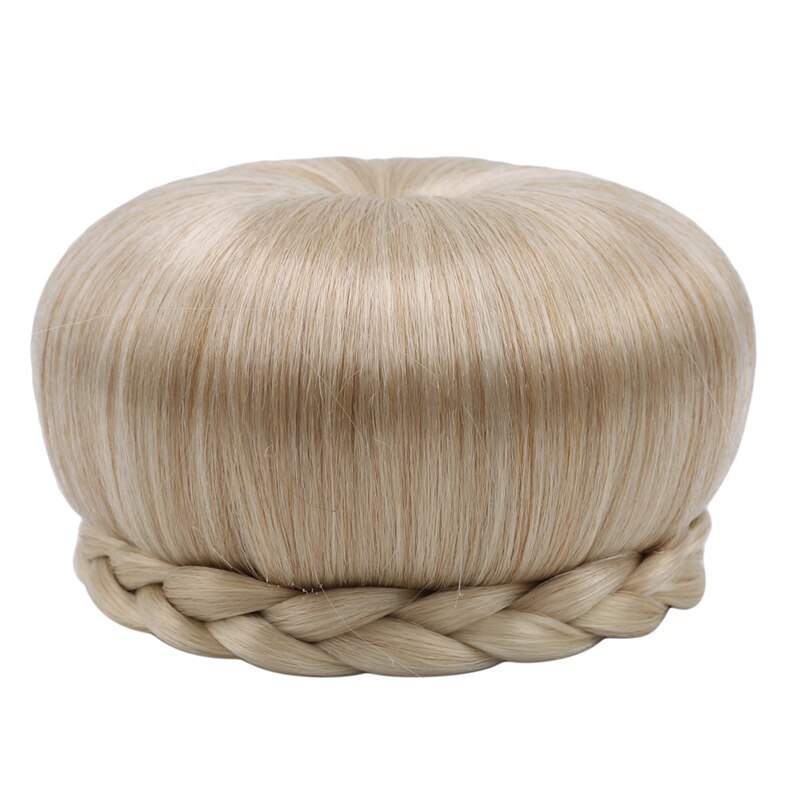 DIY A Large Bun Braided Synthetic Hair Toupee Comb... – Vicedeal