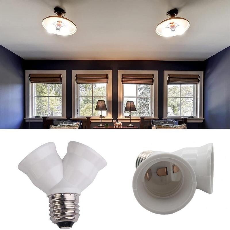 1 To 2 Light Base Adapter E27 LED Base Light Lamp ... – Vicedeal