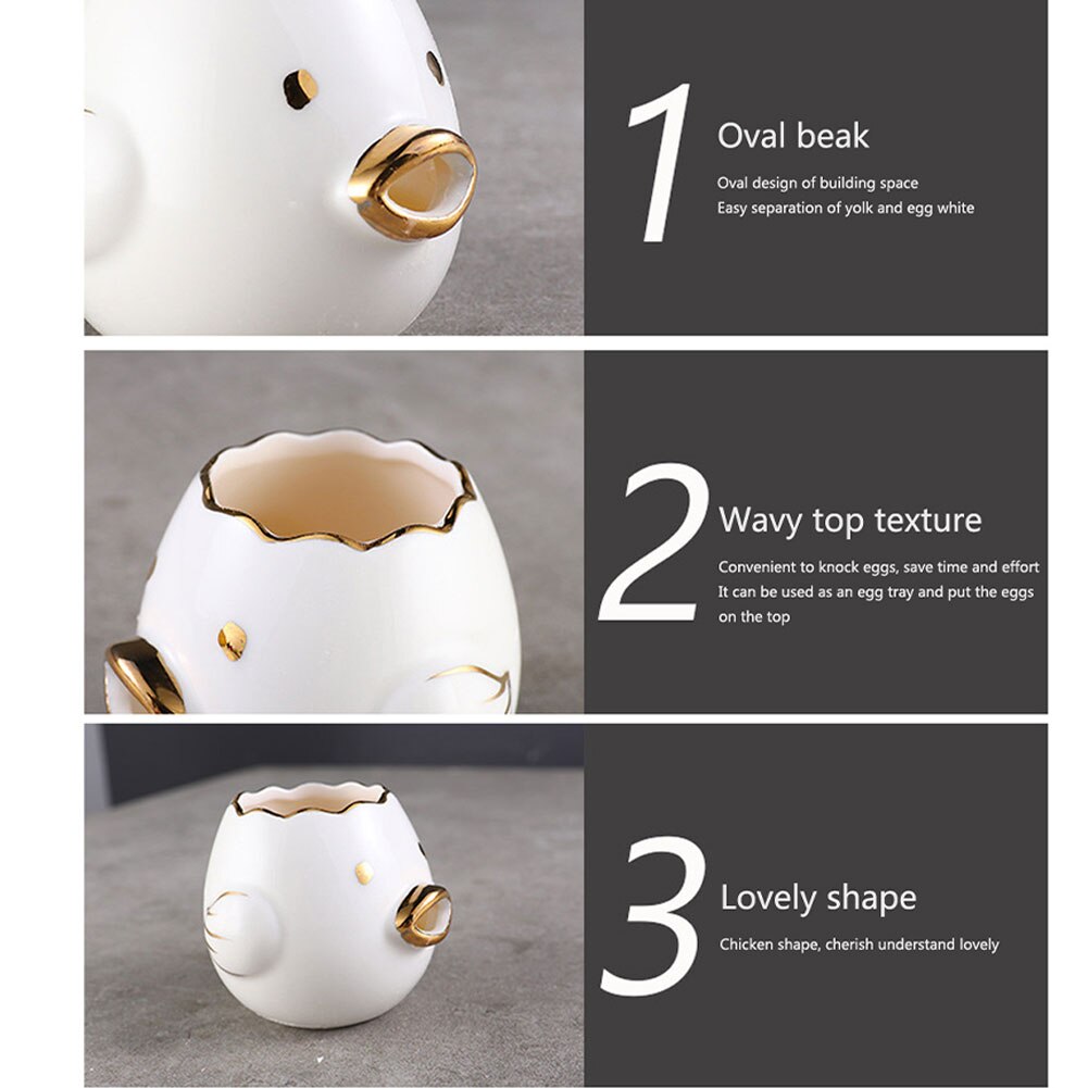 Leuke Cartoon Kip Eigeel Separator Keramiek Gezond... – Grandado