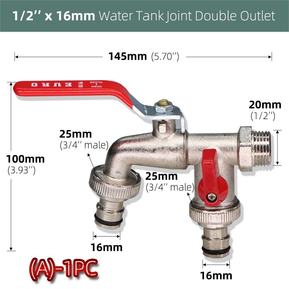 Brass Tap Joint 1/2'' IBC Water Tank Conne... – Vicedeal