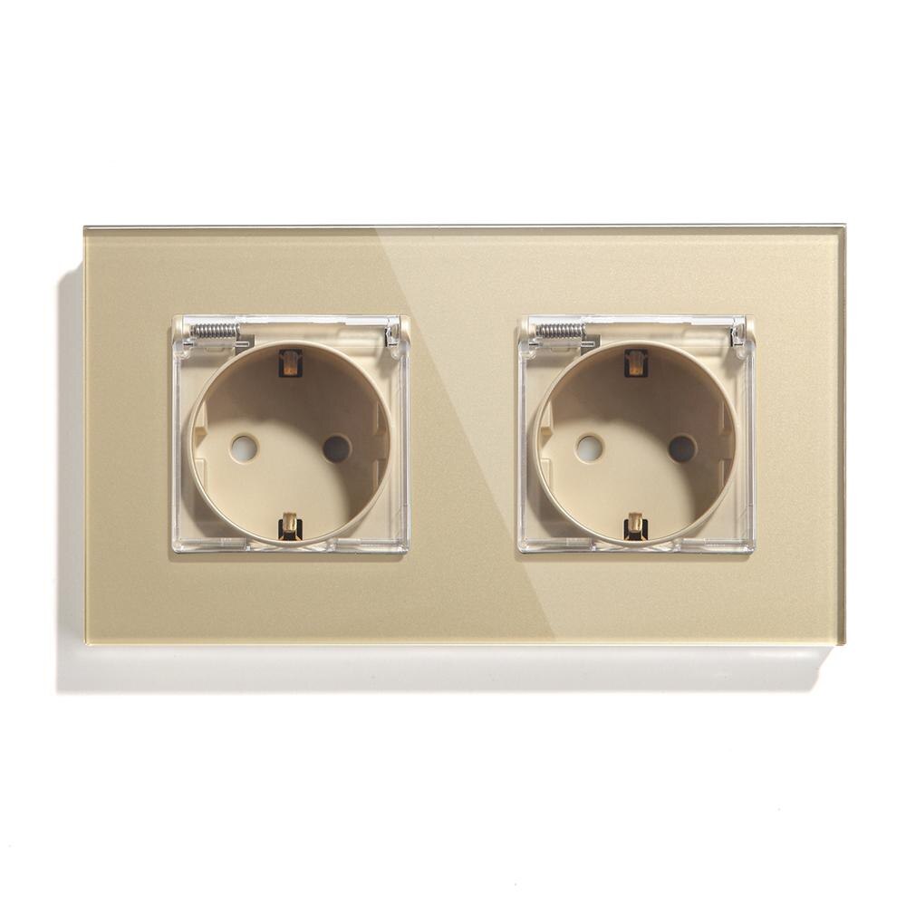 Bseed Waterdichte Dubbele Stopcontact Eu Standaard... – Grandado