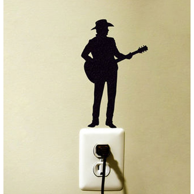 Country Music Guitar Vinyl Wall Switch Sticker Dec... – Grandado
