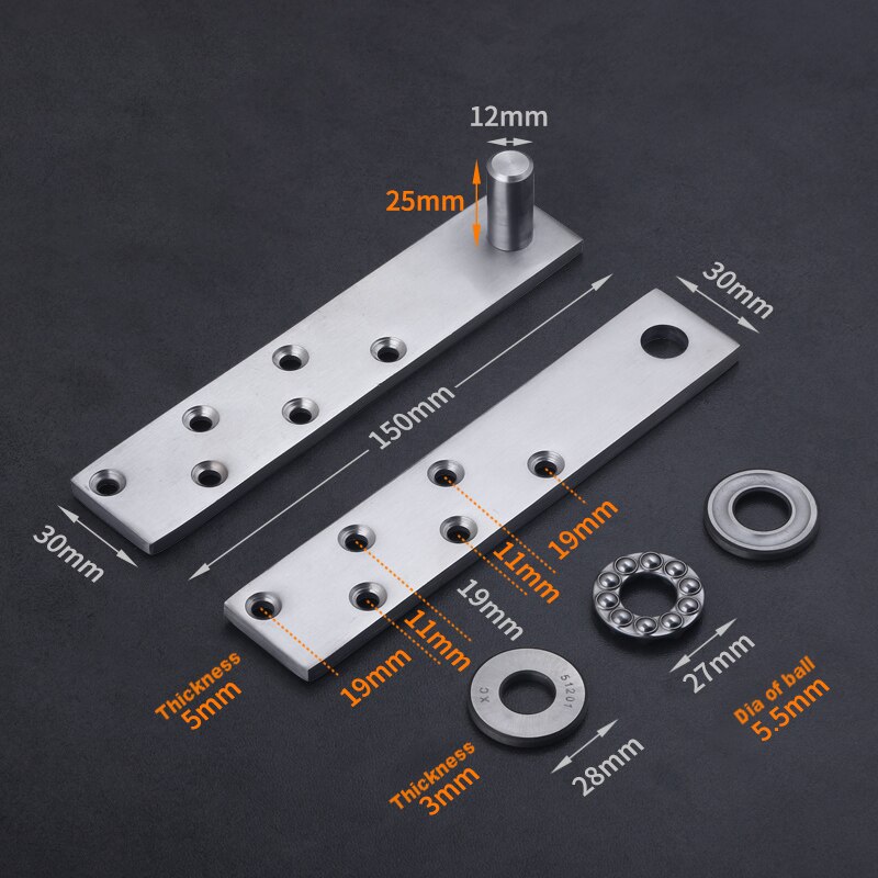 1pcs 360 ° Stainless Steel Heavy Duty Revolving Do... – Grandado
