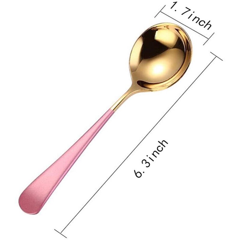 Spoons, Round Head Spoons, Thick Short Handle Stai... – Vicedeal