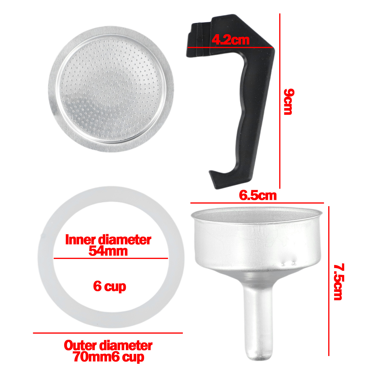 1/3/6/9/12Cups Espresso Coffee Moka Pot Rubber Rin... – Grandado