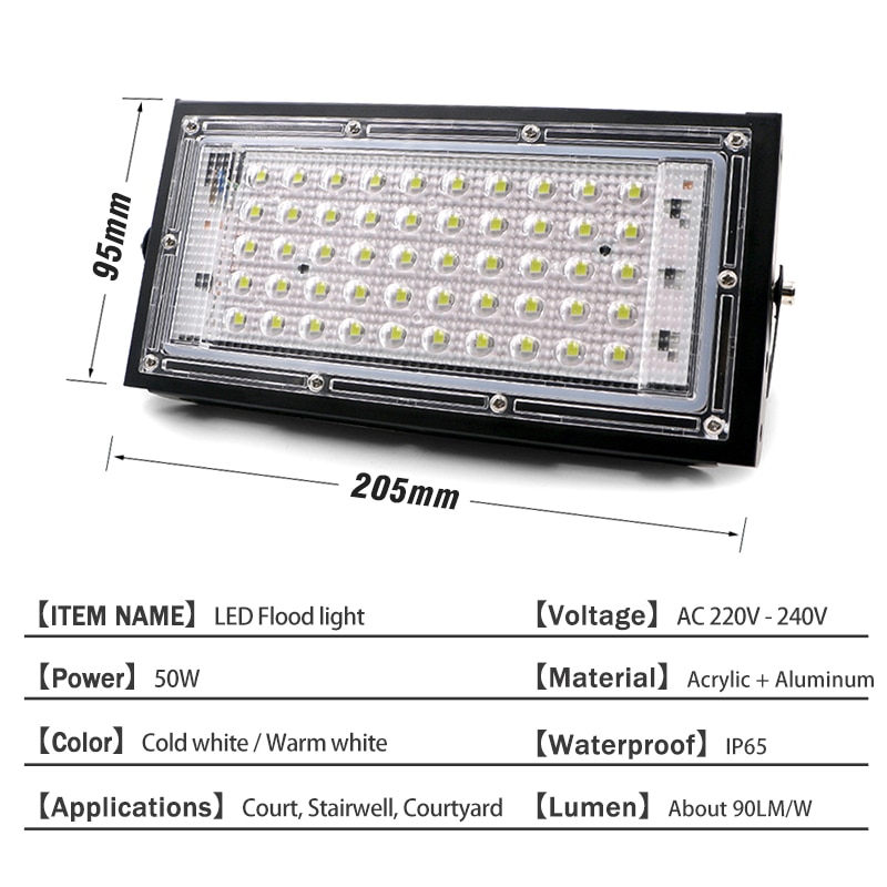 50W Led Flood Light Led Straat Lamp 220V 240V Wate... – Vicedeal