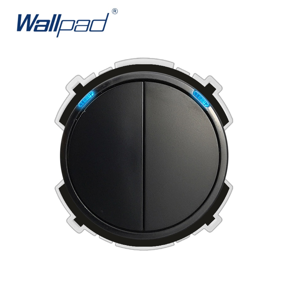 Wallpad 2 Gang 1 Way Wall Light Switch LED Indicat... – Vicedeal