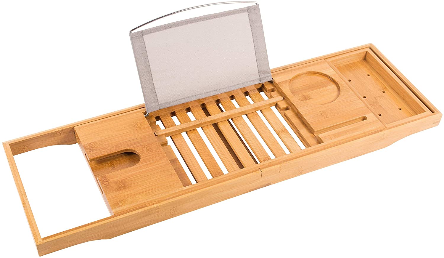 Uitschuifbare Bamboe Bad Lade Spa Bad Caddy Organi... – Vicedeal