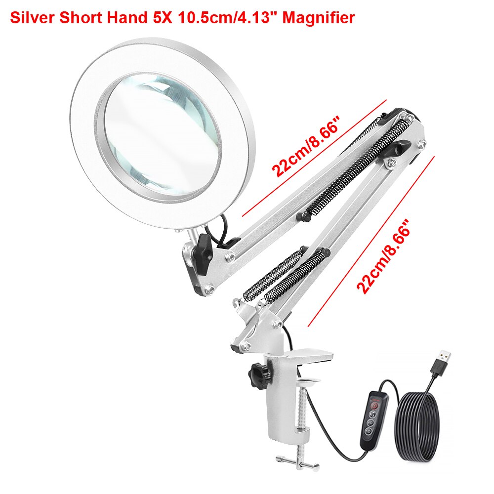 NEWACALOX Flexible Desk Large 5X USB LED Magnifyin... – Vicedeal