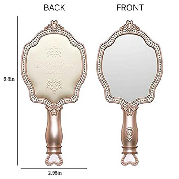 Girls Cosmetic Vintage Vanity Mirror Princess Mini... – Grandado