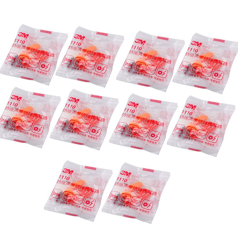 3M 1110 Foam Ear Plug Corded Earplugs 29 dB Noise ... – Vicedeal