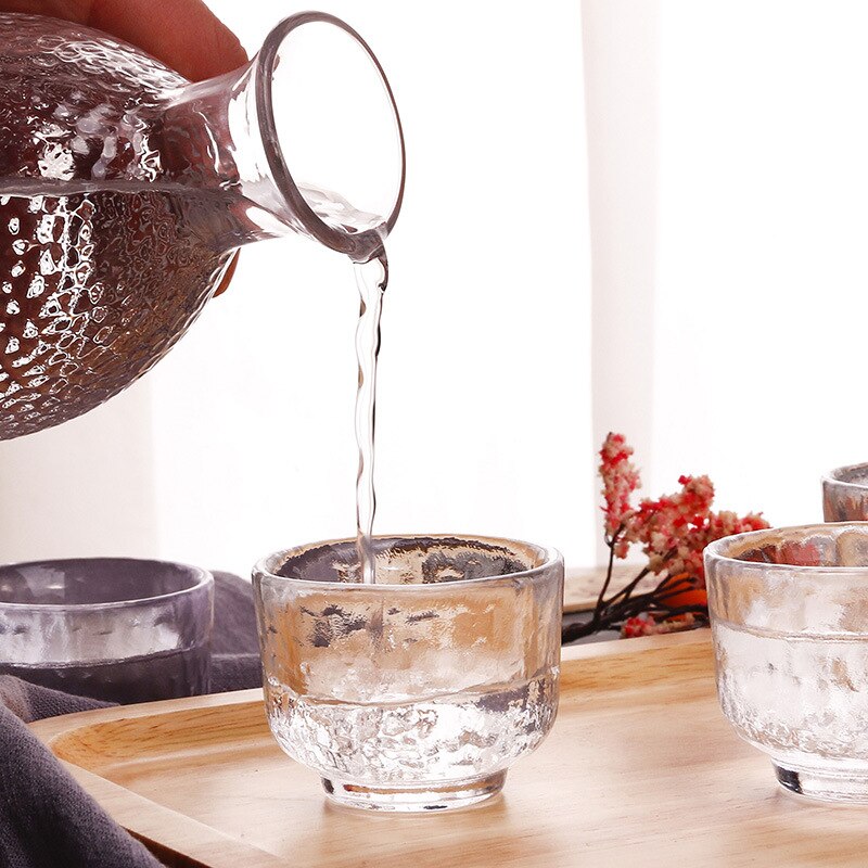Creatieve Japanse Glas Sake Set Een Pot Vier Wijng... – Vicedeal