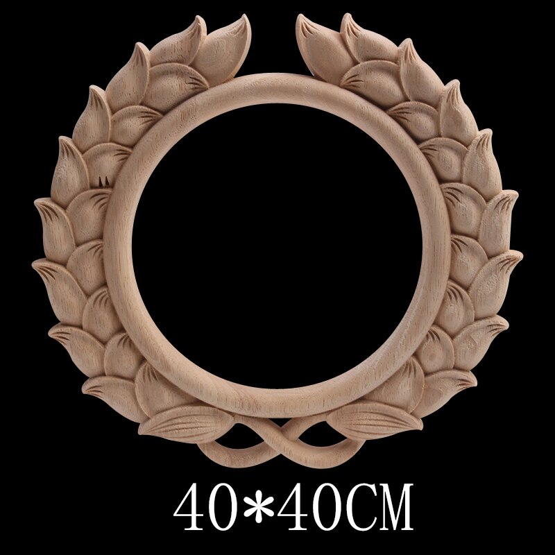 Wood Carving Round Decals Solid Wood Door Heart Fl... – Vicedeal