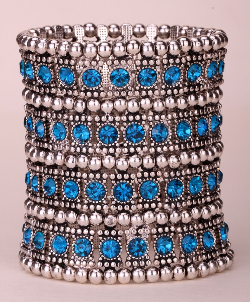 Multilayer stretch cuff bracelet women crystal wed... – Grandado