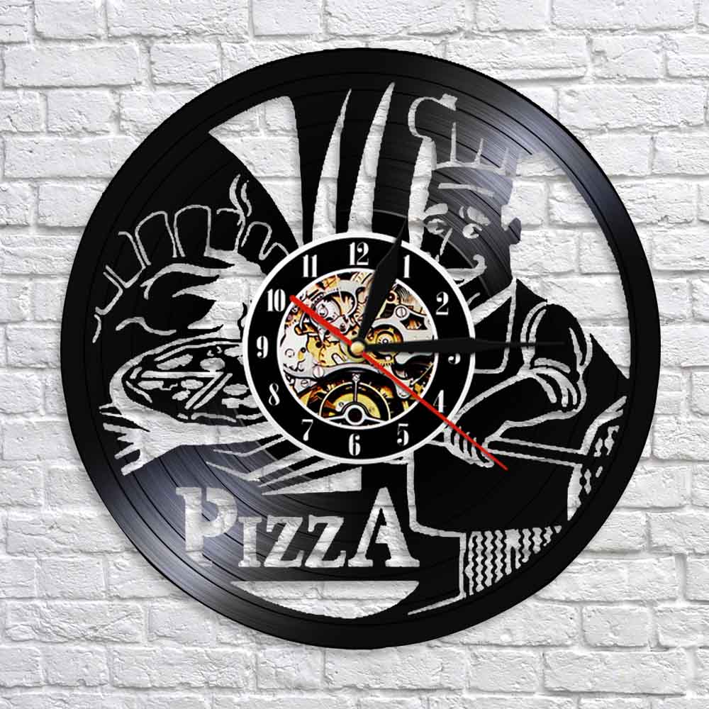 Pizza Time Wall Watch Pizzeria Gastronome Wall Sig... – Grandado