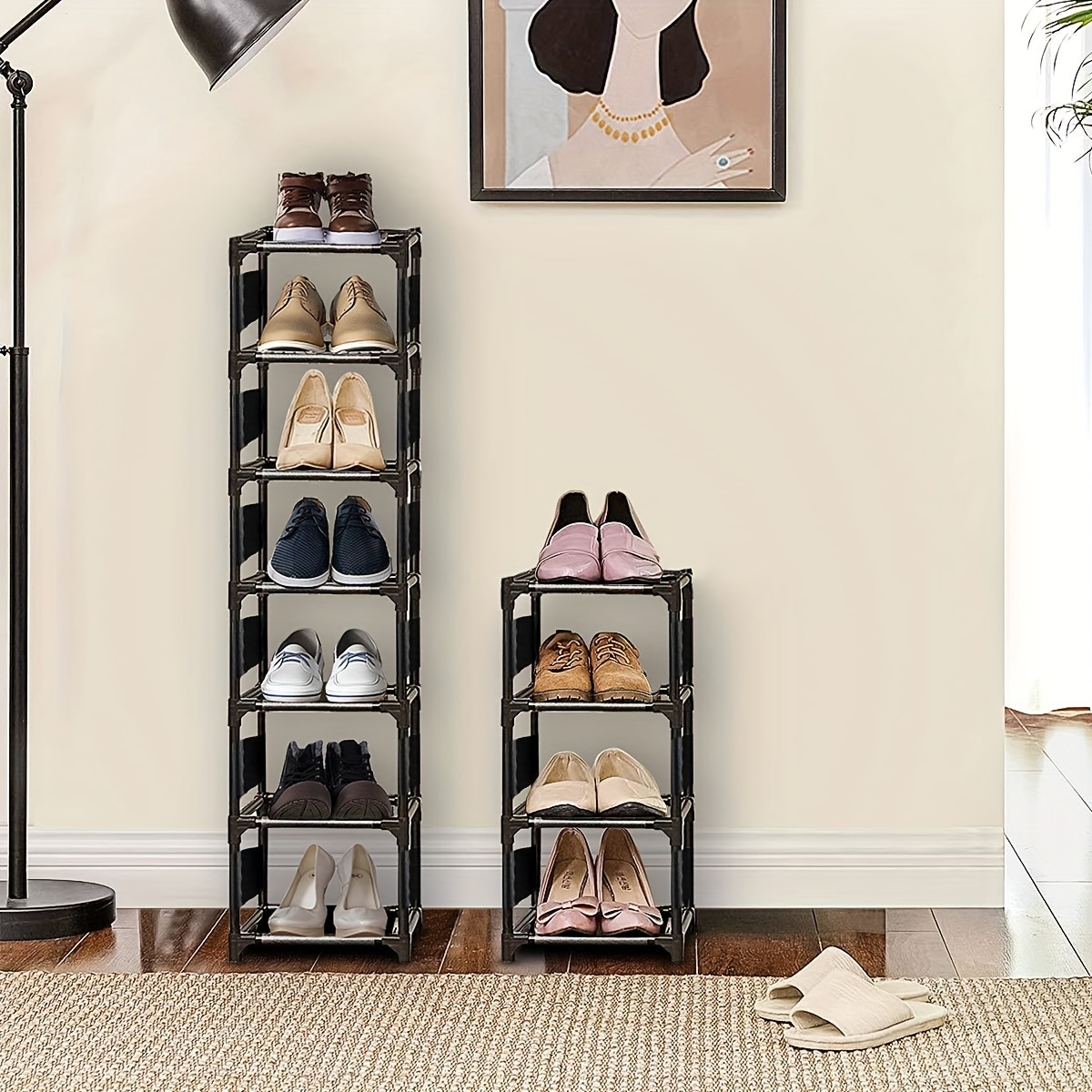 Shoe Rack 10 Tiers, Space Saving 10 Pairs Tall Sho... – Grandado