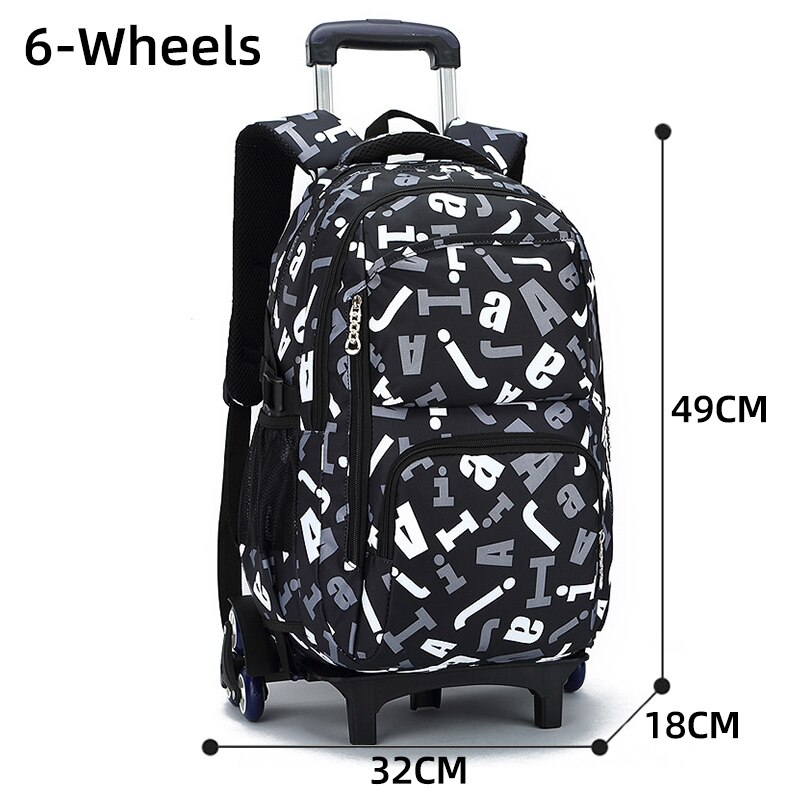 School Backpack Kids Rolling Trolley Backpack Wate... – Vicedeal