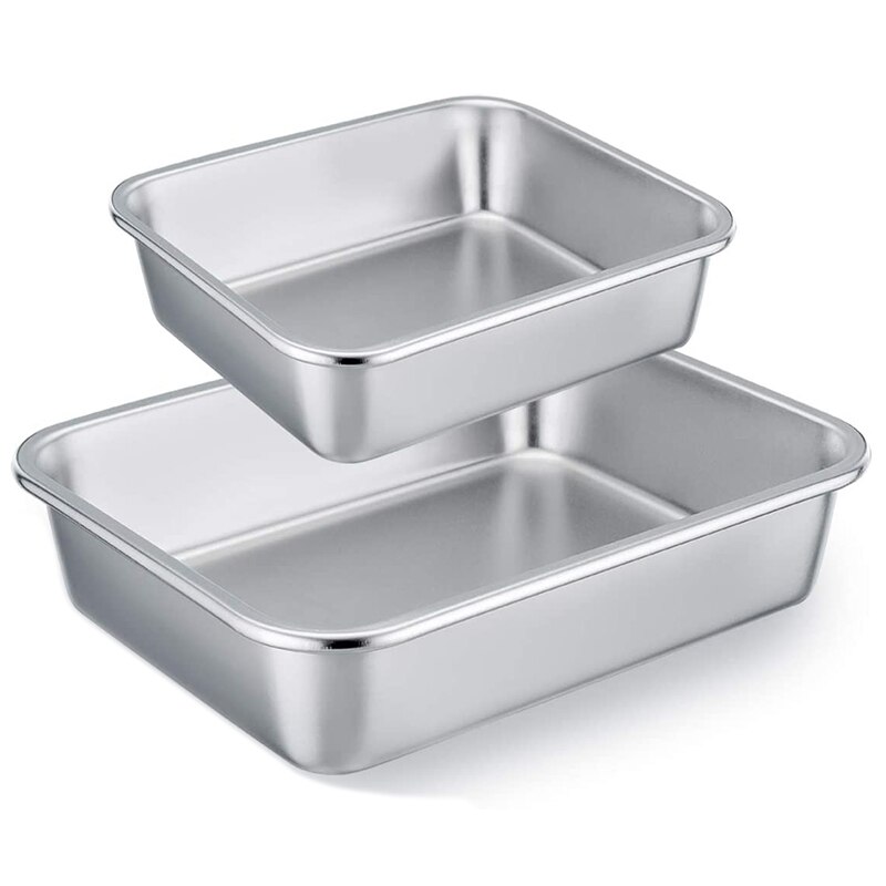 Lasagna Pan Set of 2, Brownie Rectangle Cake,Heavy... – Grandado