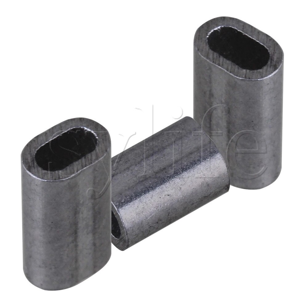 M1.5 Sliver Color Aluminum Clip Oval Wire Rope Fer... – Vicedeal