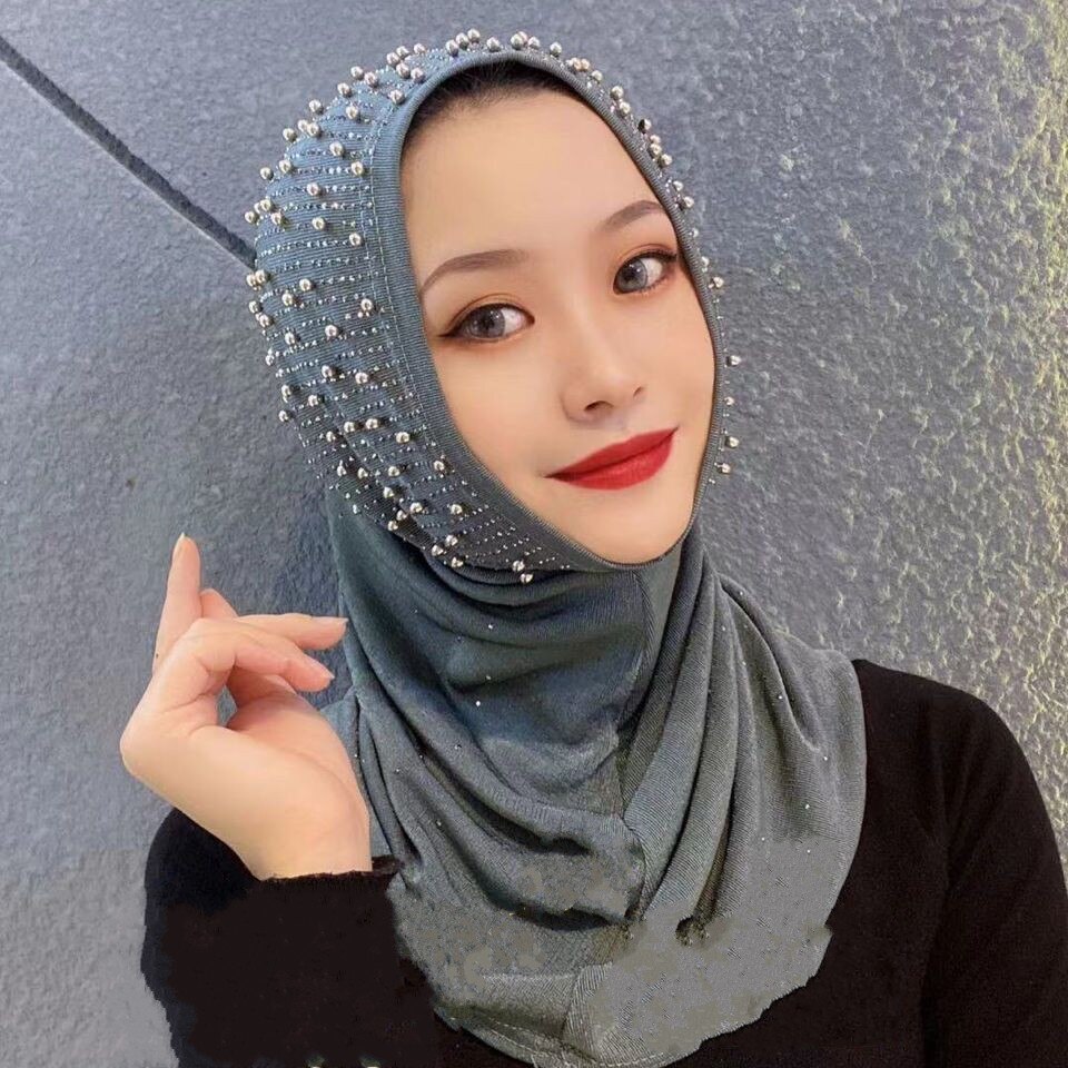 Instant Amira Cap Women Beaded HIjab Pull On Shawl... – Vicedeal