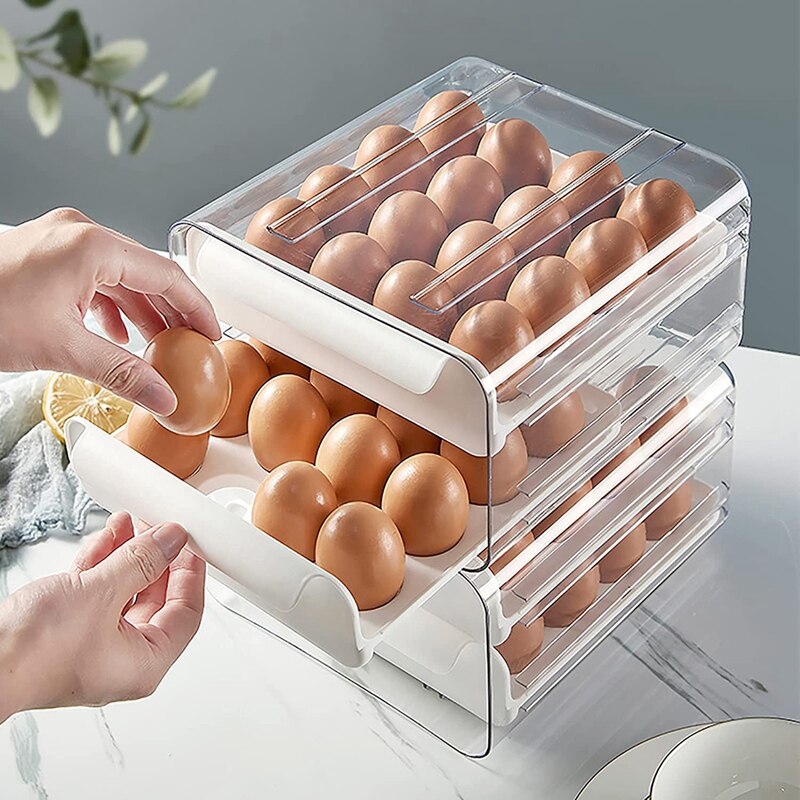 Egg Storage Drawer Container For Refrigerator, Dou... – Grandado