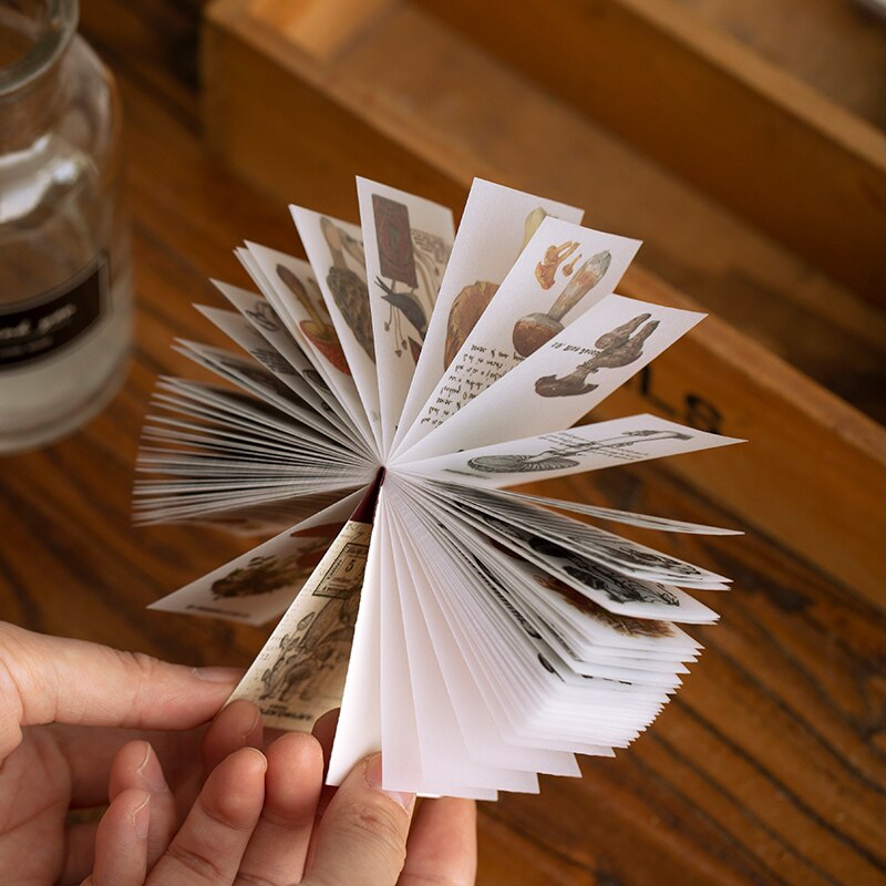 100 Sheets/pack Retro Plants Flora Washi Paper Sti... – Grandado