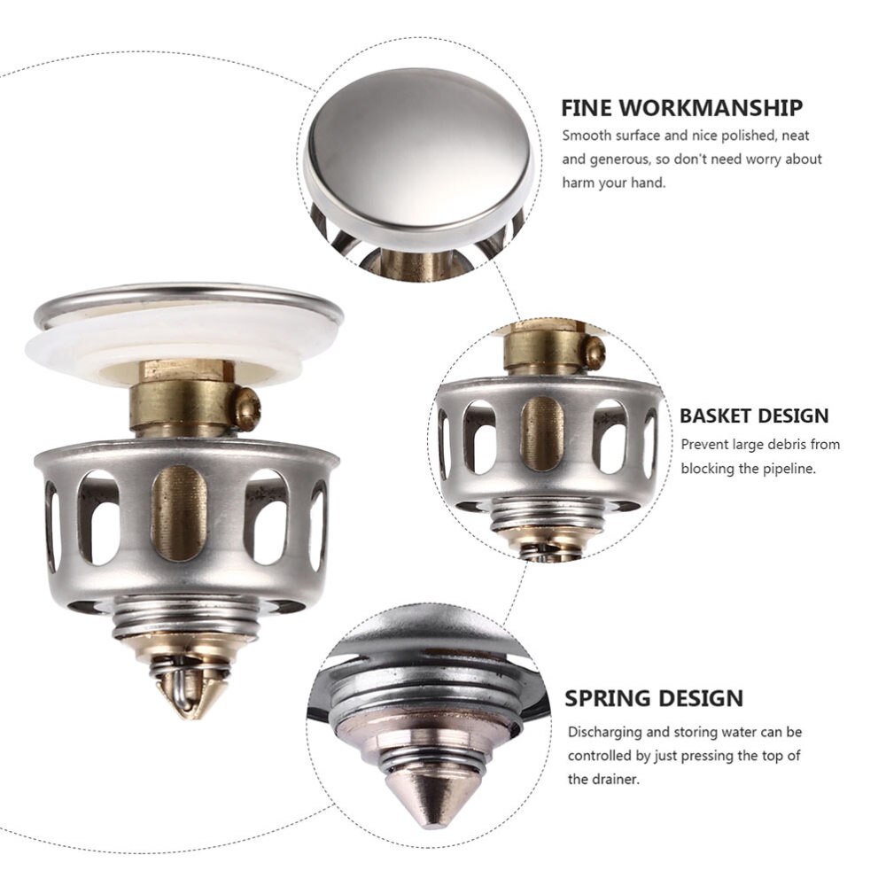 3 Pcs Core Premium Washbasin Drainer Core Stainles... – Grandado