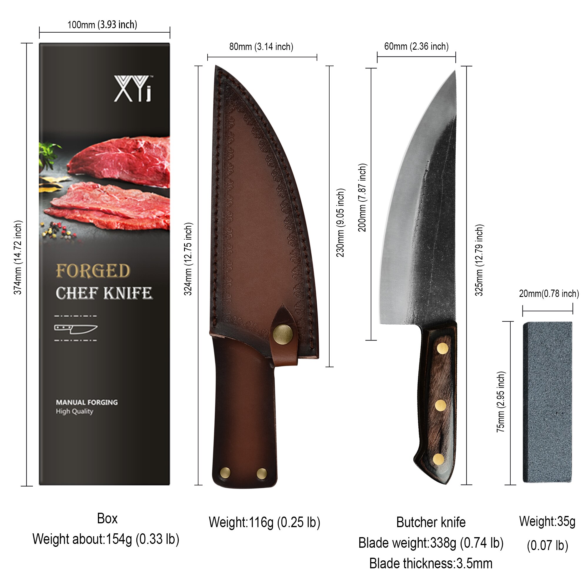 XYj 8'' INCH Chef Cooking Knife Stainless ... – Vicedeal