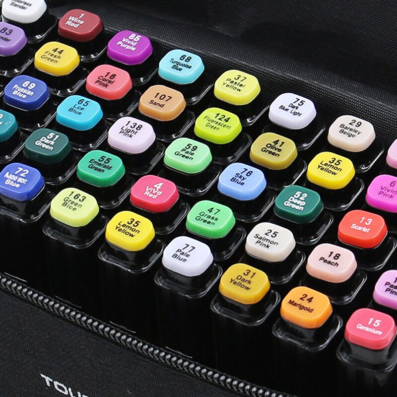 168 Colors Dual Tips Drawing Art Marker Pens with ... – Grandado