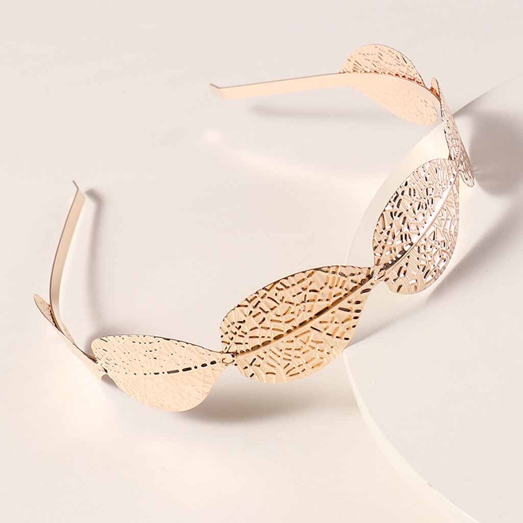 Retro Hair Bands For Women Wedding Metal Gold Leaf... – Grandado