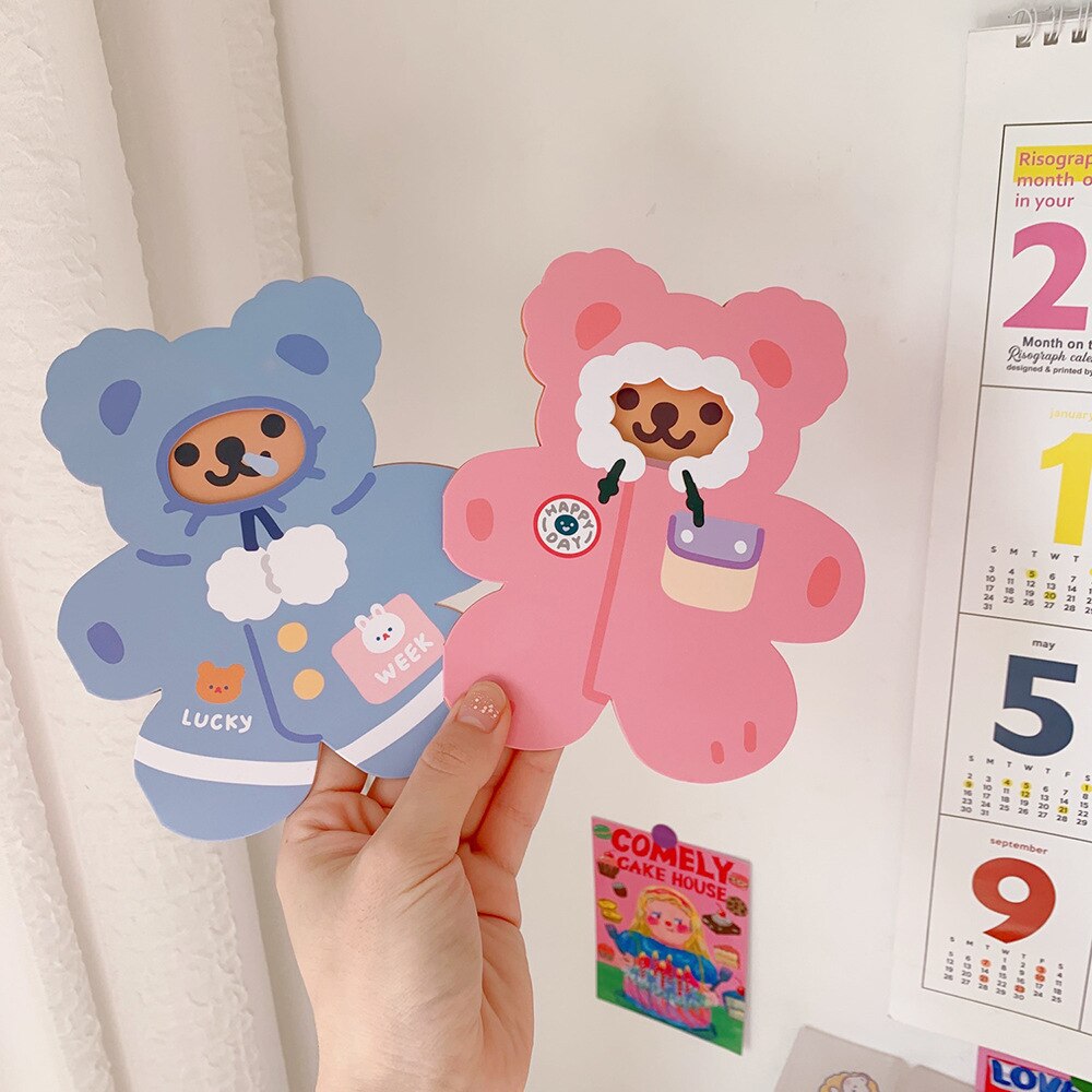 INS Kawaii Winter Bear Postcard Photo Props DIY Bi... – Vicedeal