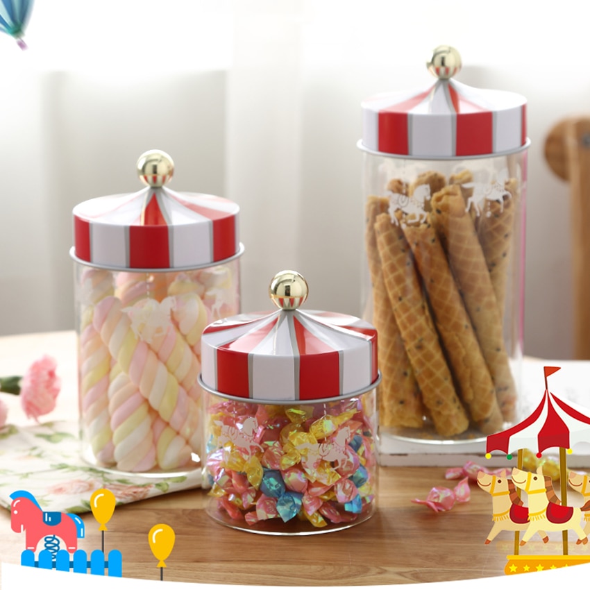 1300/980/630ML Carousel Sealed Can Storage Jars Mo... – Vicedeal