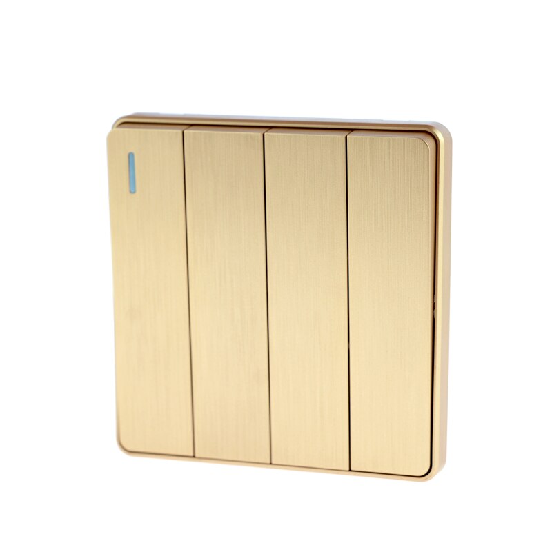 Luxury Gold 1 2 3 4 Gang Wall Light Switch Rocker ... – Grandado