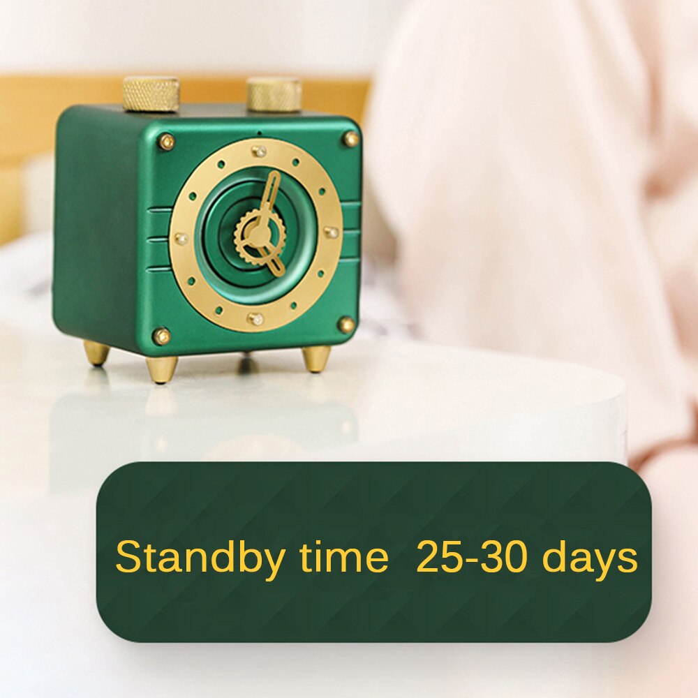 Retro Mechanical Mini Alarm Clock Bluetooth Speake... – Grandado