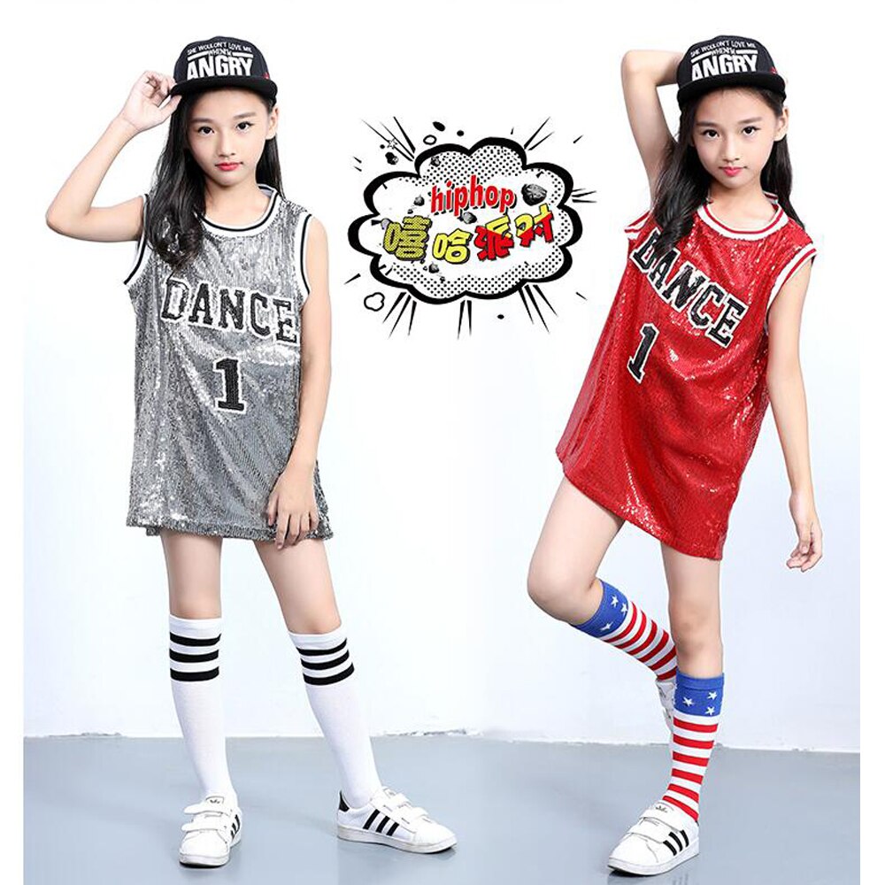 Sequins Jazz costume for girls Kids Modern Jazz Da... – Grandado