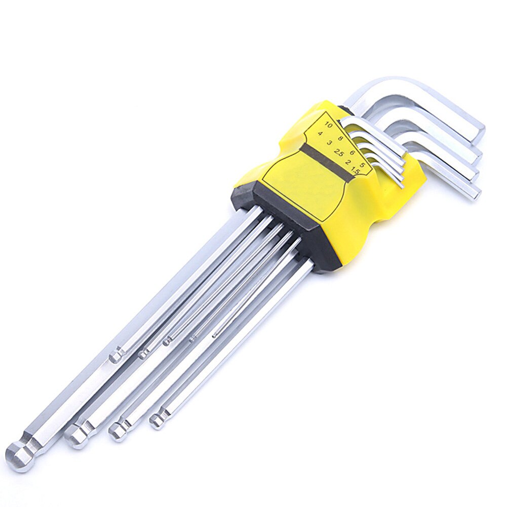 9 Pcs/set Torque L-type Hexagon Hex Key Allen Ball... – Grandado