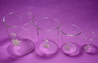 Glass Beakers 100ml 250ml 500ml 1000ml Each One,La... – Grandado
