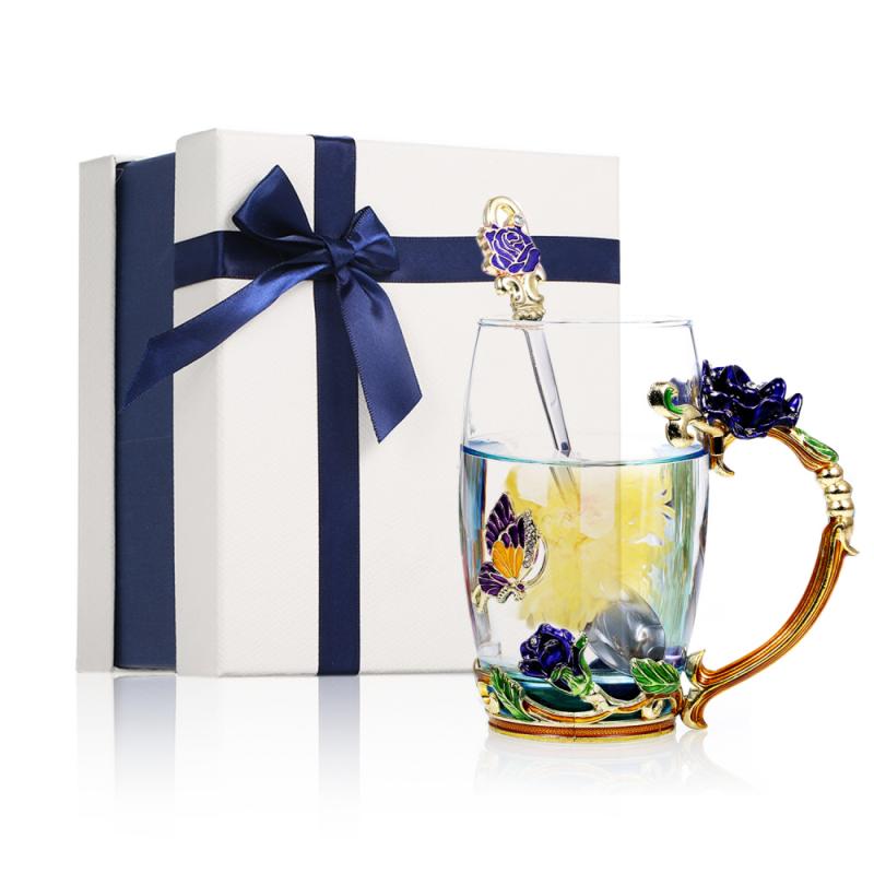 Enamel Colorful Flower Teacup Home Water Cup Livin... – Grandado