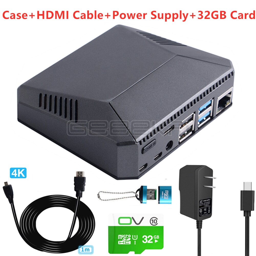 Geeekpi raspberry pi 4 model b behuizing aluminiu... – Vicedeal