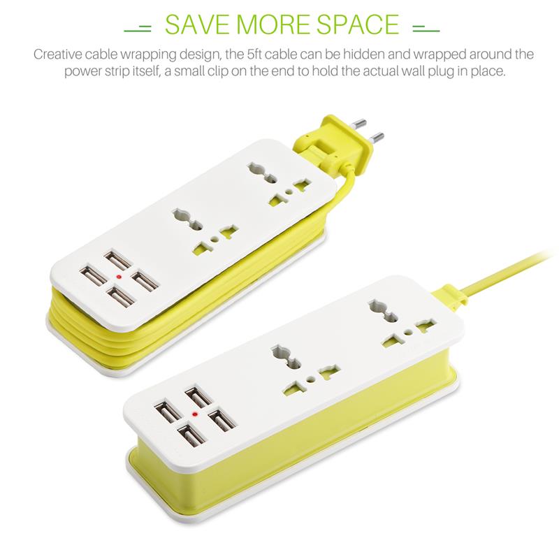Portable1/2 Outlet Travel Power Strip Adapter Surg... – Grandado
