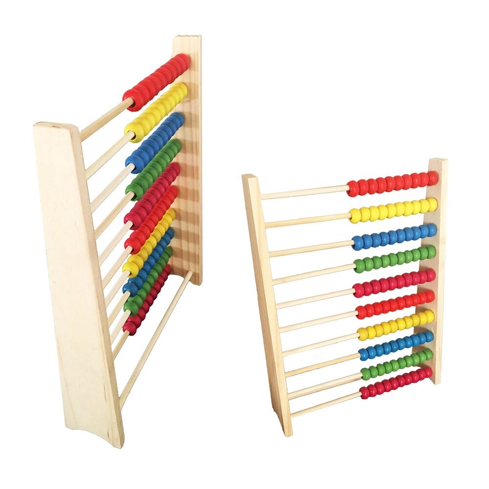 Kids 10-Row Wooden Beads Abacus Count Frame Teachi... – Grandado