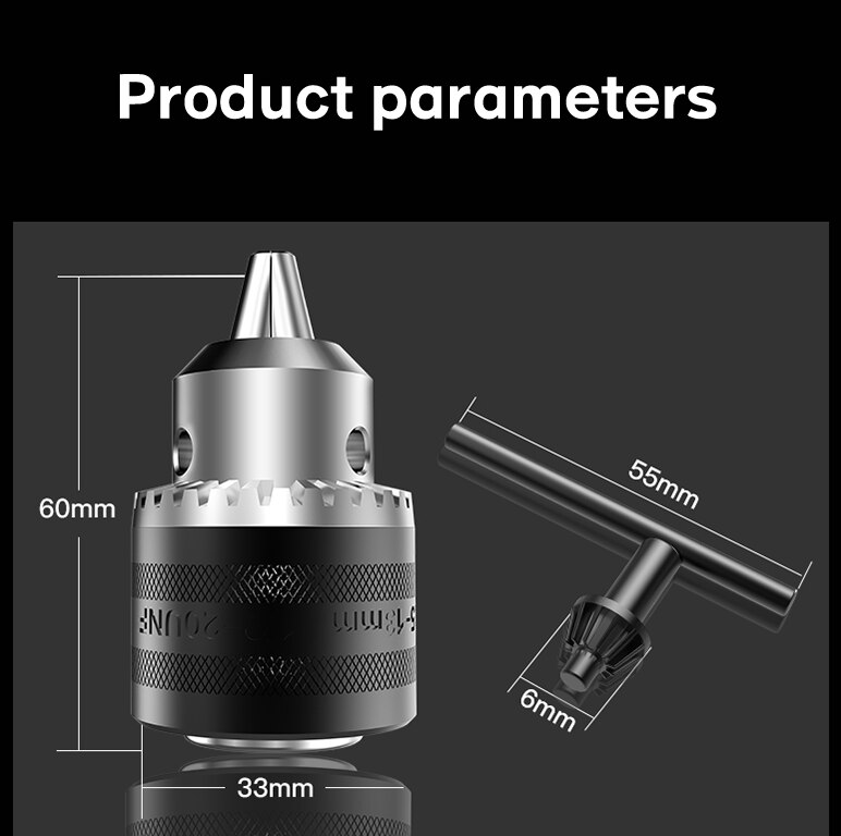 1.5-10mm M10 Precise Keyed Drill Bit Chuck Adapter... – Grandado