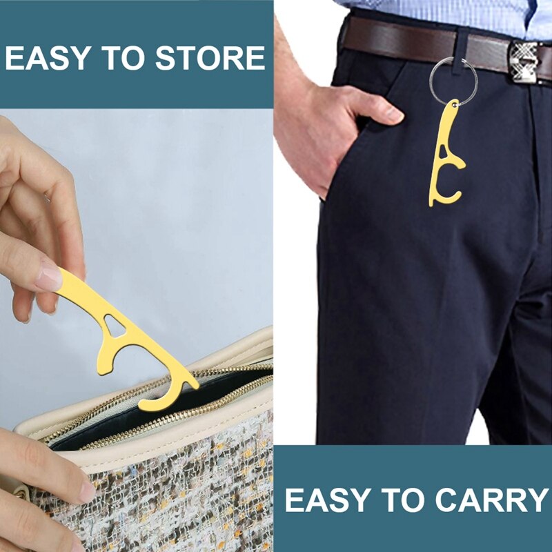 Portable Hygiene Hand Cleaner Alloy EDC Door Opene... – Vicedeal