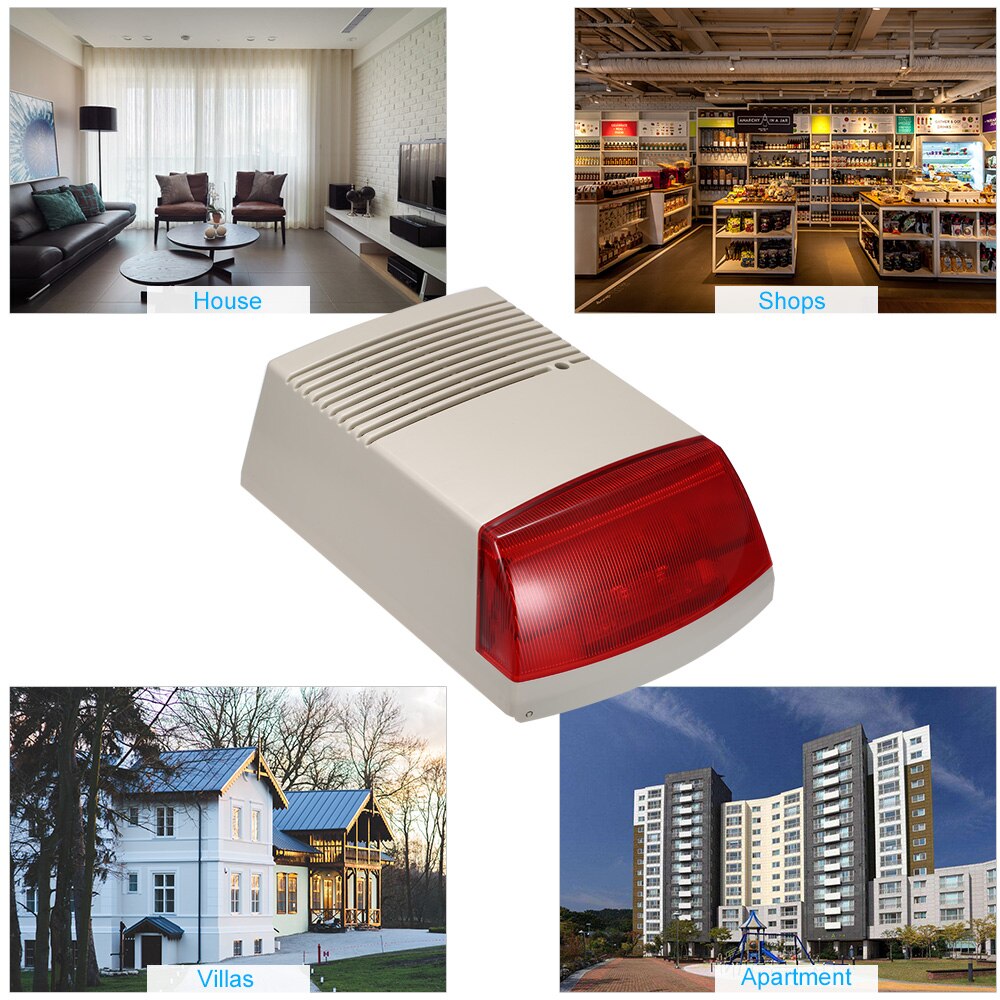 Wired Strobe Siren Sound Light Alarm Red Flashligh... – Grandado