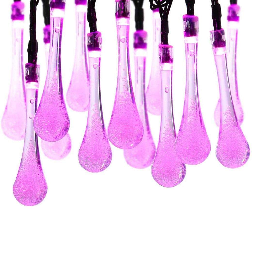 7M 50 LED Solar Droplet Bulb String Lights Outdoor... – Vicedeal