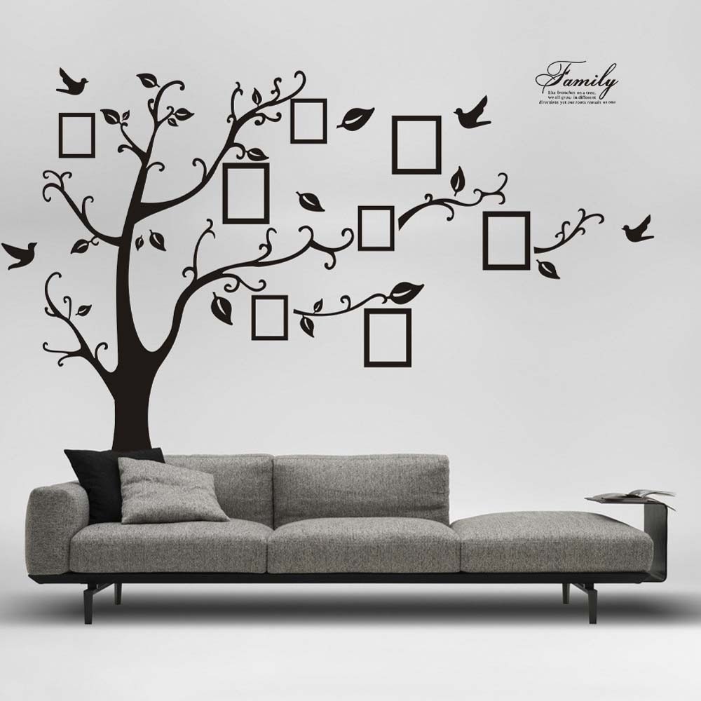 180*250cm 3D DIY Photo Tree PVC Wall Decals Adhesi... – Vicedeal